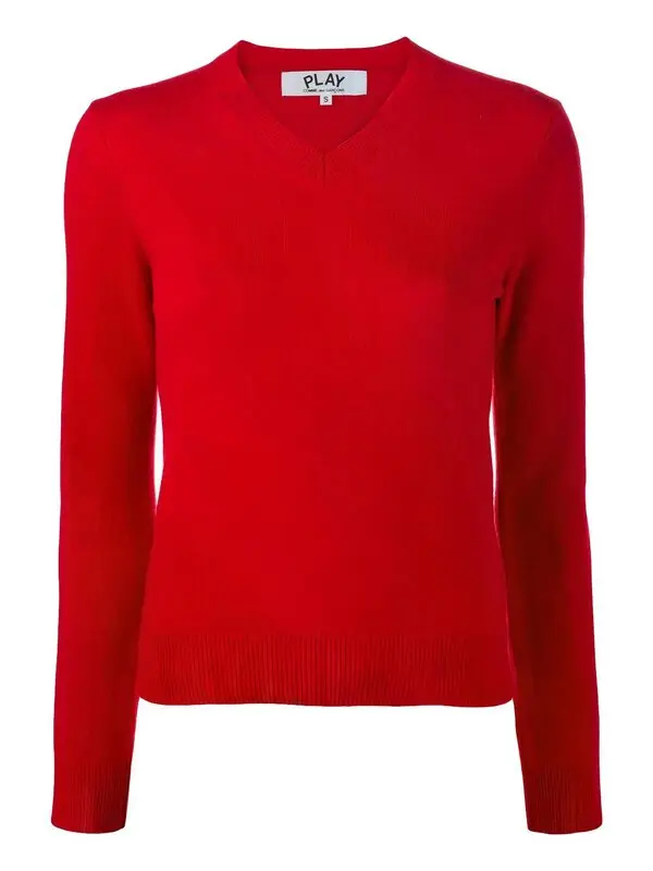 Play Comme Des Garcon Classic Knit Sweater - Red