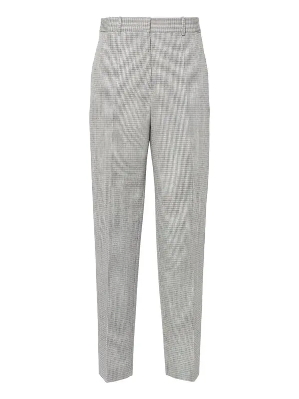 JIL SANDER Checked Tailored Trousers - Grey