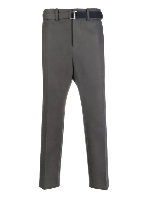 Sacai Wool Tailored Cropped Trousers - Grey