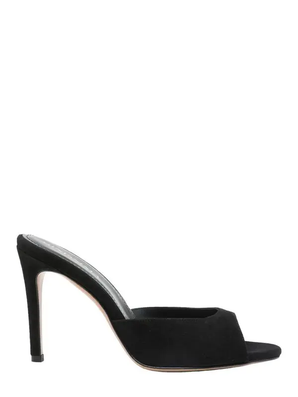 GINISSIMA Vicky Suede Heeled Sandals - Black