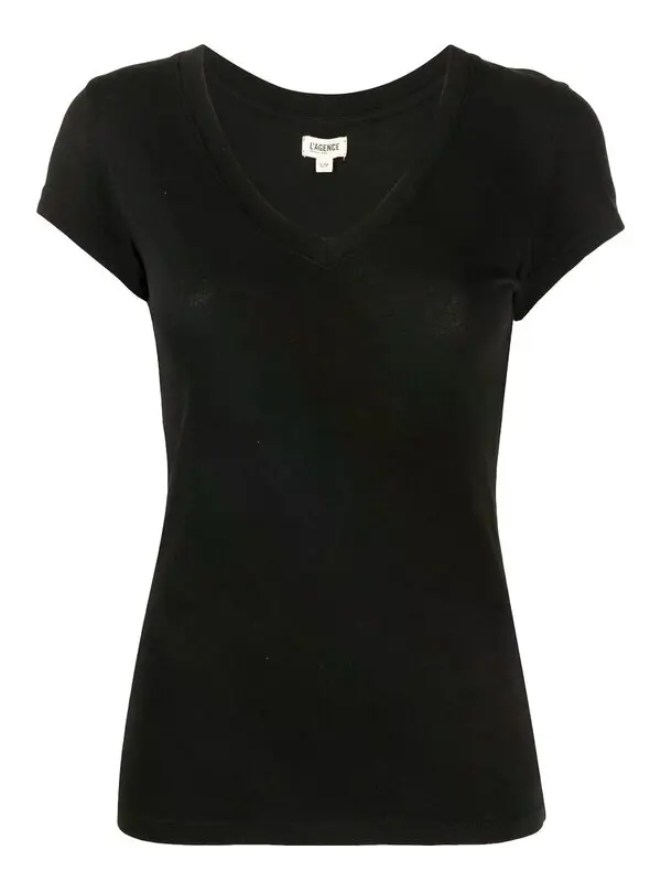 L'Agence V-neck T-shirt - Black
