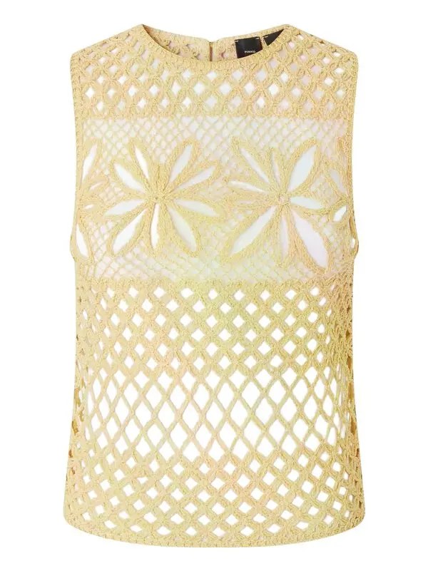 Pinko Crochet Vest - Neutrals