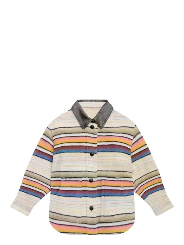 MARANT ETOILE Dayvi Striped Coat - Neutrals