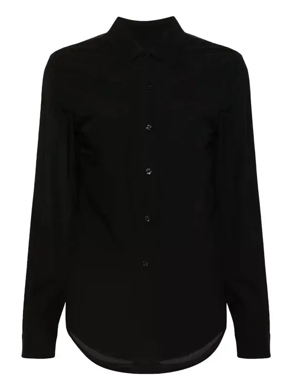 R13 Organza-panel Cotton Shirt - Black