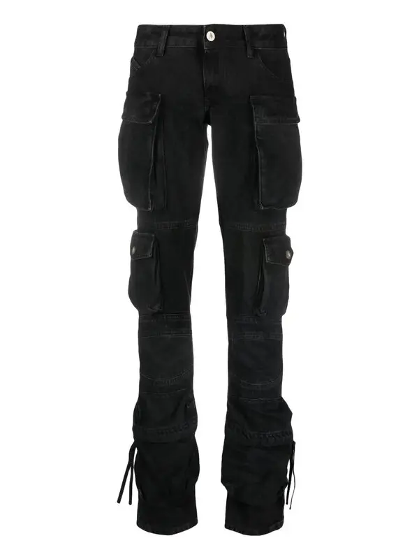 Attico Essie Cargo Jeans - Black