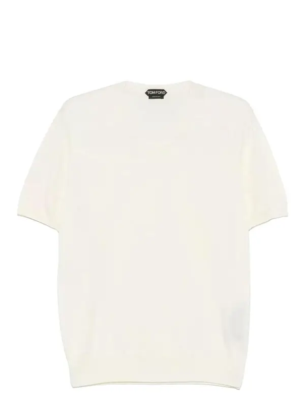 TOM FORD Knitted T-shirt - Neutrals
