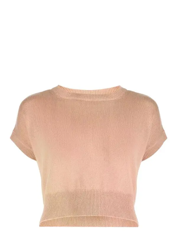 TEDDY CASHMERE Genova Sleeveless Cropped Cashmere Jumper - Brown
