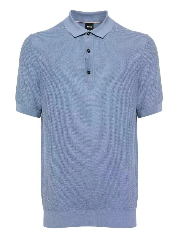 BOSS Regular Fit Knit Polo - Blue