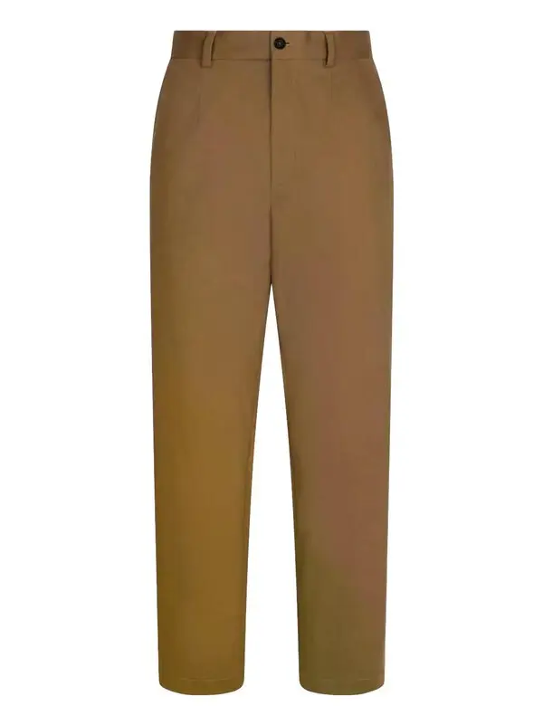 Dolce & Gabbana Straight-leg Cotton Trousers - Brown