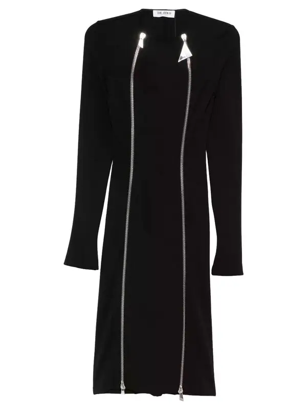Attico Zip-fastening Midi Dress - Black