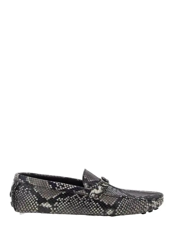 Roberto Cavalli Snakeskin Effect Loafers - Grey