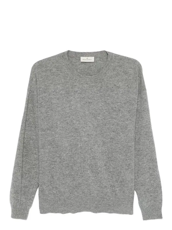 Bruno Manetti Ribbed Virgin Wool-cashmere Blend Sweater - Grey