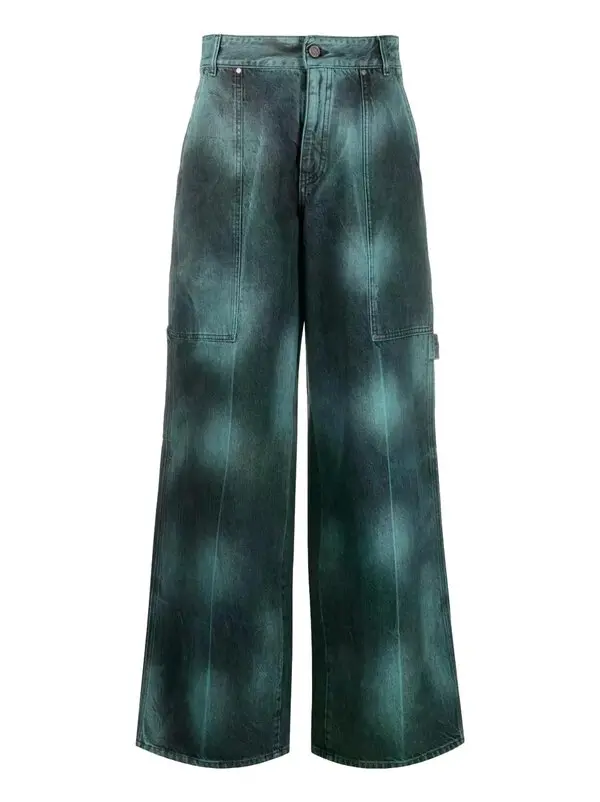 Stella McCartney Tie-dye Wide-leg Jeans - Blue