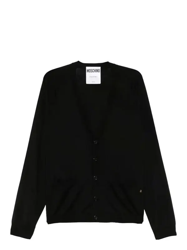 Moschino Fine-knit Cardigan - Black