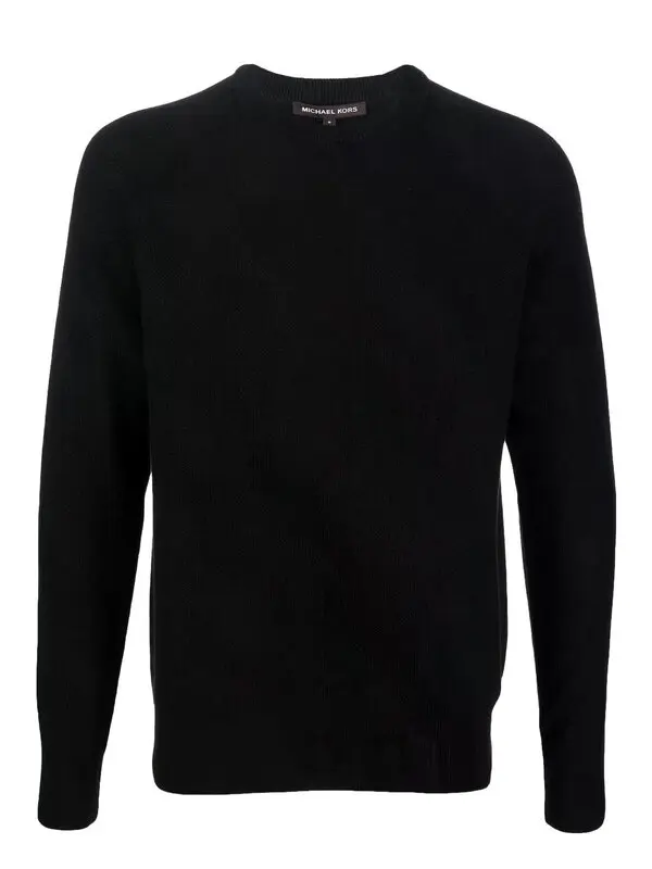 Michael Kors Bird's Eye Crew-neck Jumper - Black