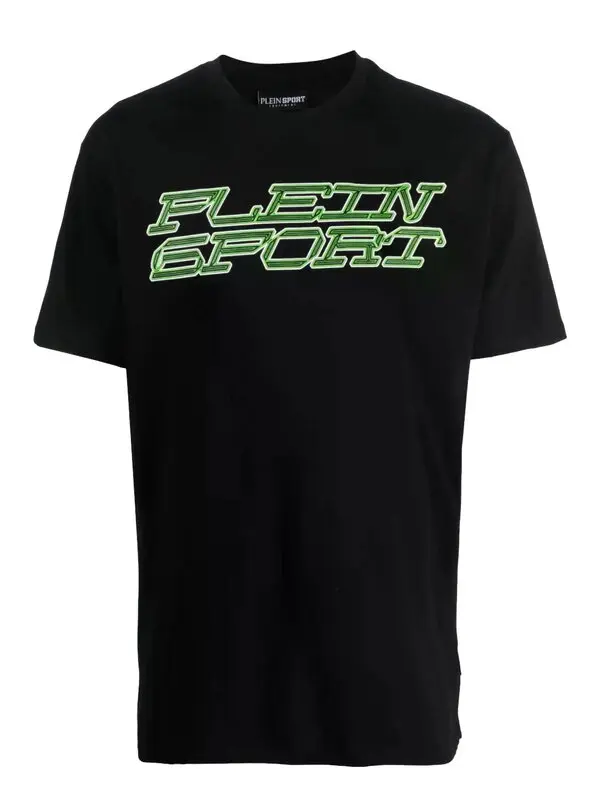 PLEIN SPORT Tiger-print Cotton T-shirt - Black