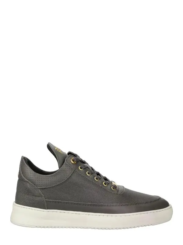 Filling Pieces Logo-embroidered Leather Sneakers - Grey