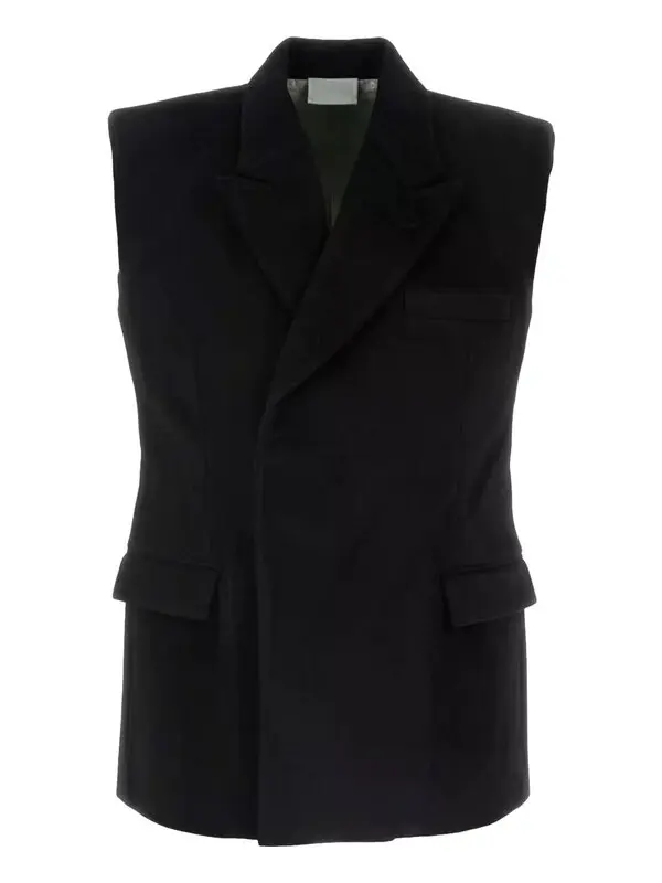 VTMNTS Sleeveless Wool Jacket - Black
