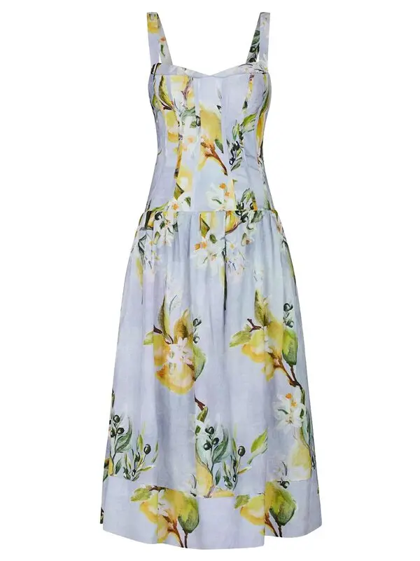 NICHOLAS Makenna Midi Dress - Blue