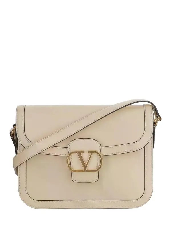 Valentino Garavani 9to5 Smooth Calfskin Shoulder Bag - Neutrals