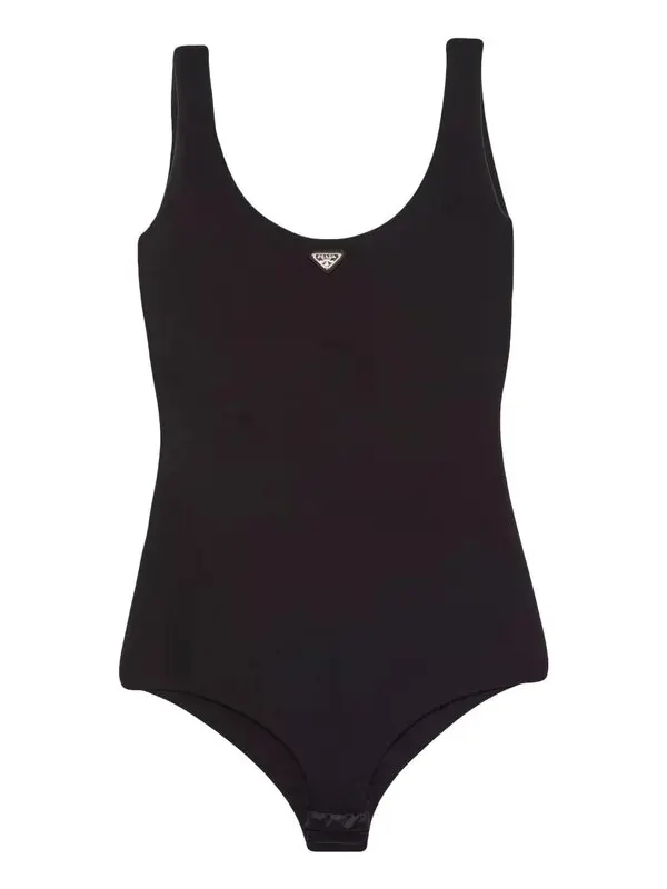 Prada Triangle-logo Bodysuit - Black