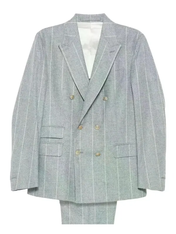 Eleventy Striped Two-piece Suit - Grey