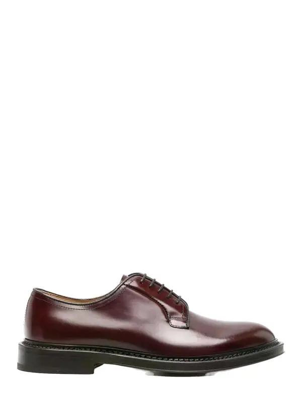 SCAROSSO Harry Leather Derby Shoes - Red