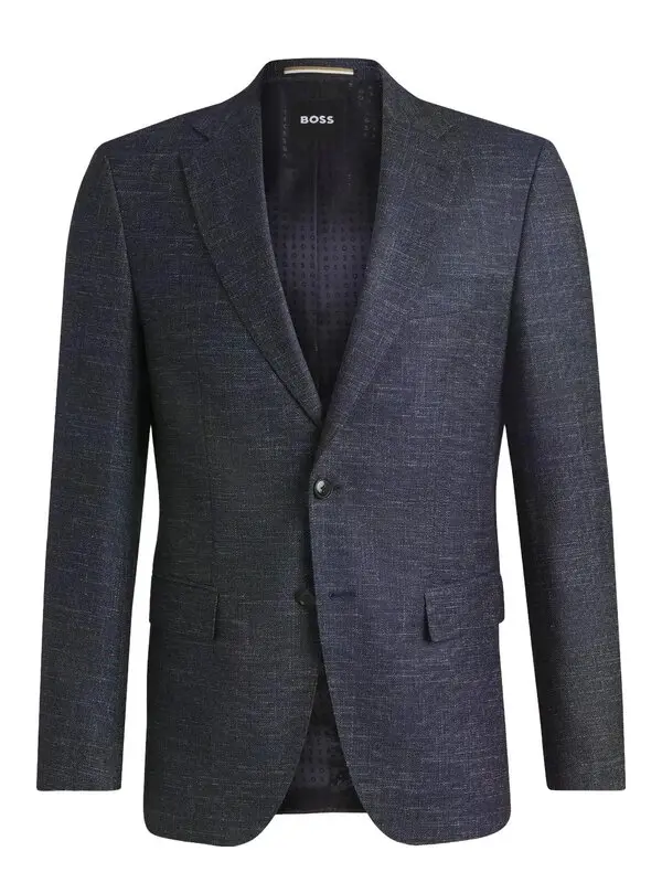 BOSS Tailored Chambray Blazer - Blue