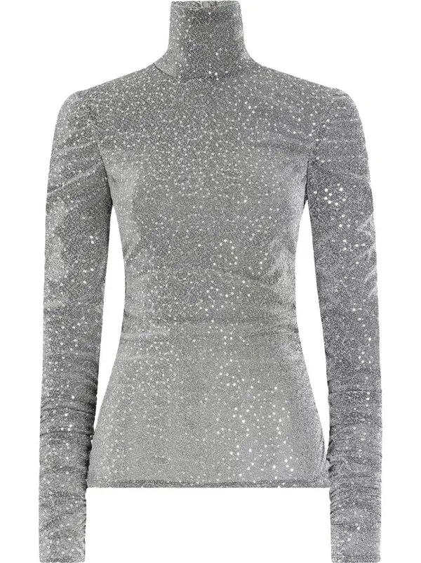 Dolce & Gabbana Sequin Embellished Top - Silver