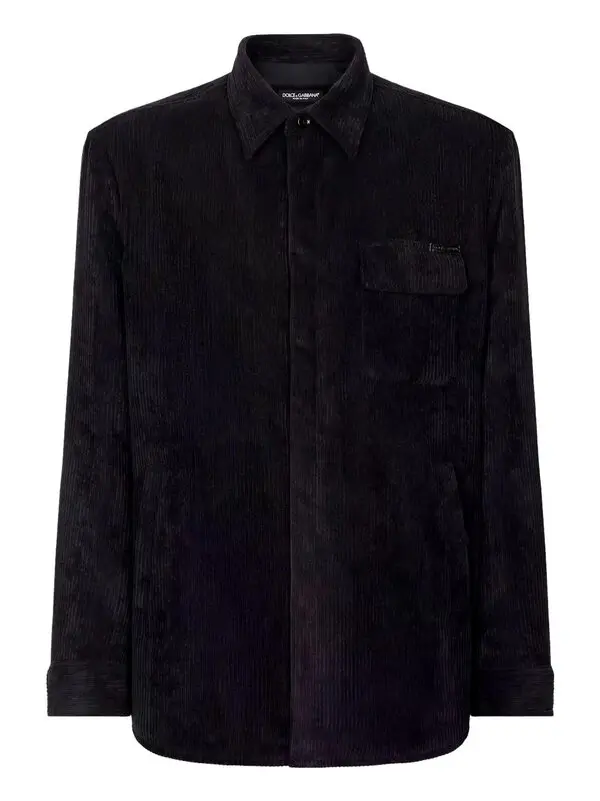 Dolce & Gabbana Corduroy Shirt Jacket - Black