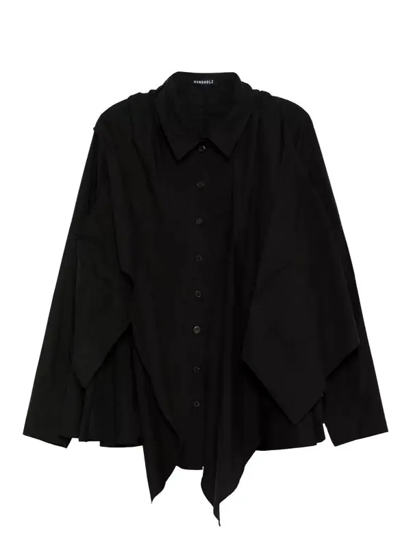RUNDHOLZ Layered Asymmetric Blouse - Black