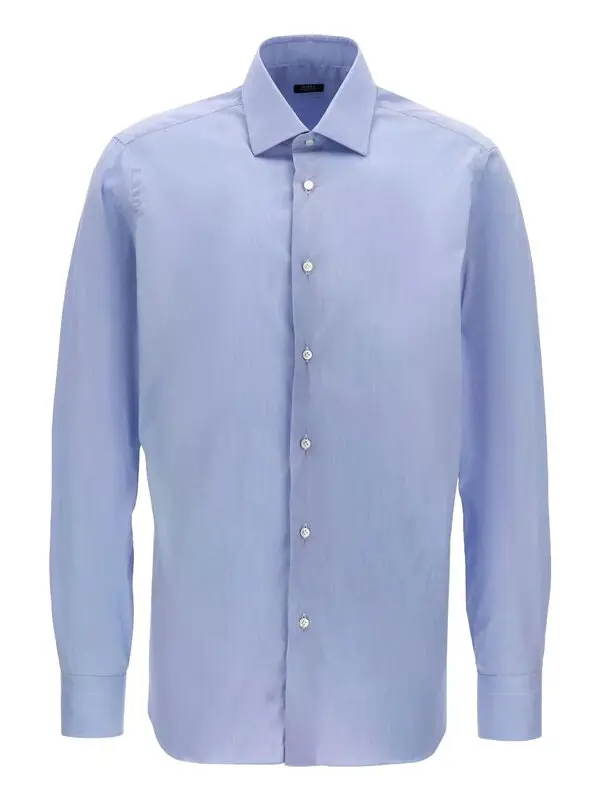 BARBA NAPOLI Poplin Shirt - Blue