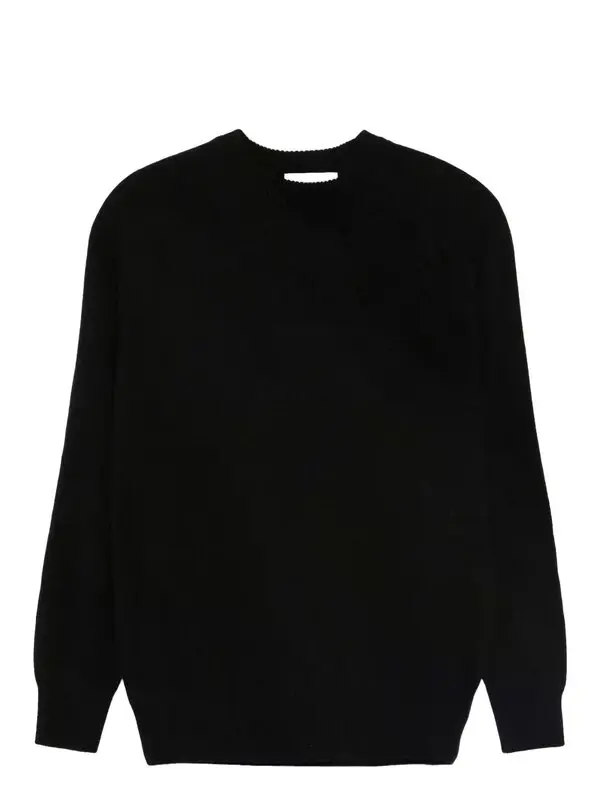 LARDINI Cashmere Crew Neck Sweater - Black