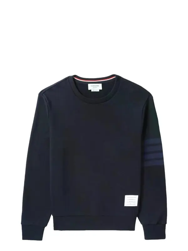 Thom Browne 4-bar Stripe Cotton Sweatshirt - Blue