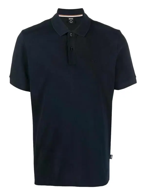 BOSS Embroidered Logo Polo Shirt - Blue