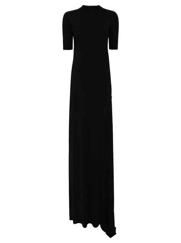 PROTOTYPES Draped-detail Maxi Dress - Black