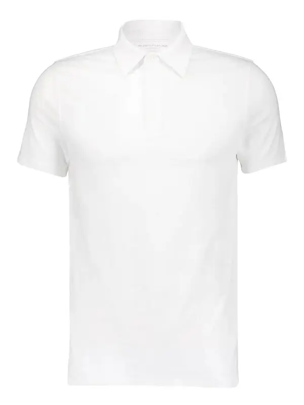 Majestic Filatures Short-sleeve Organic-cotton Polo Shirt - White