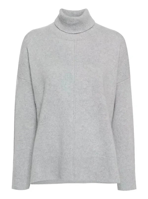 Eleventy High-neck Knitted Jumper - Grey
