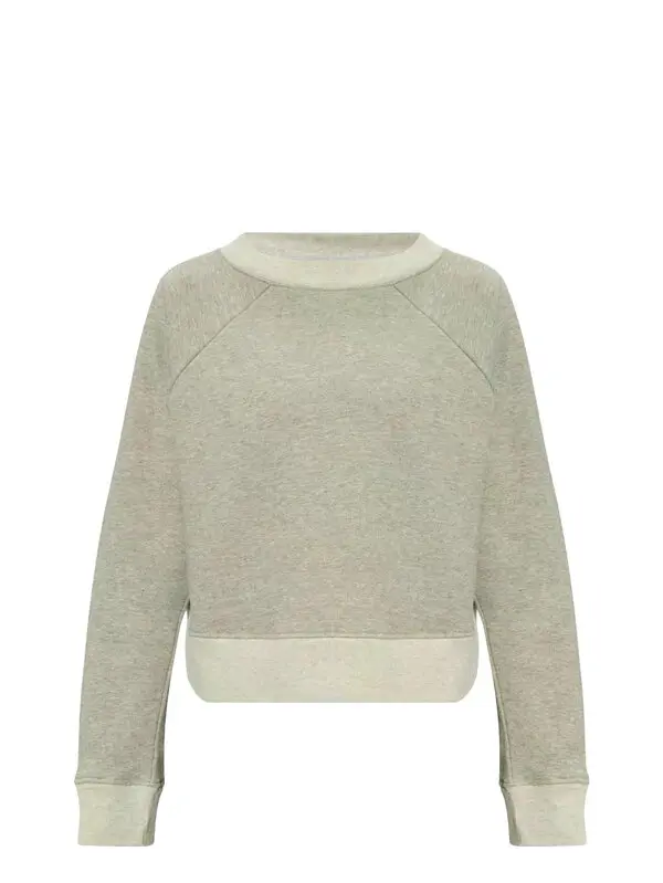 Victoria Beckham Logo-embroidered Boat-neck Sweatshirt - Grey