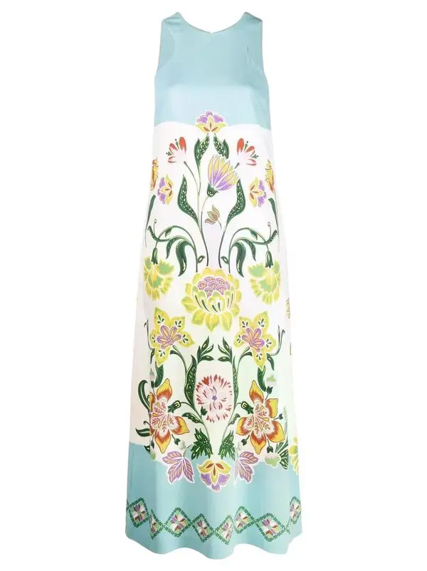 La DoubleJ Racer Maxi Dress - Blue