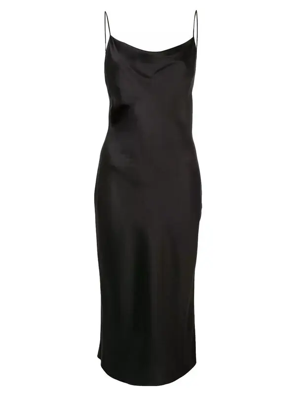 FLEUR DU MAL Cowl Neck Slip Dress - Black