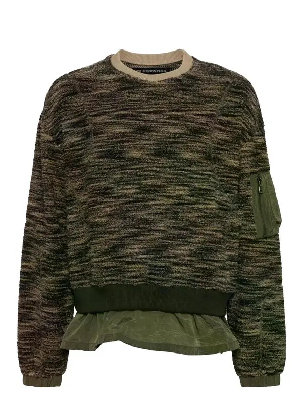 Andersson Bell Layered Fleece Sweater - Brown