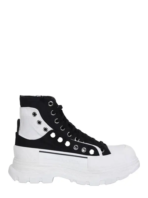 Alexander McQueen Tread Slick Ankle Sneakers - Black