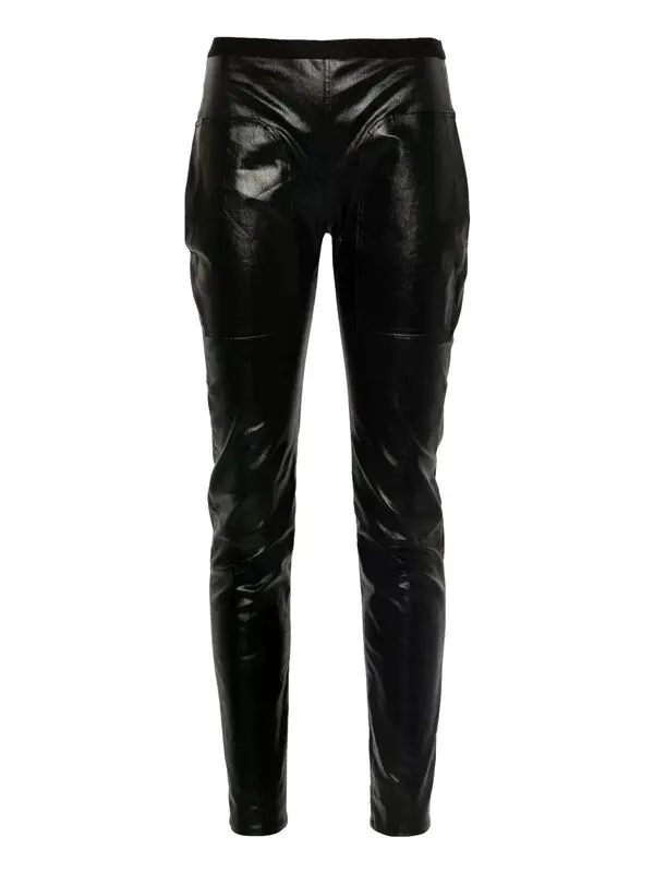 Rick Owens Coated-finish Leggings - Black