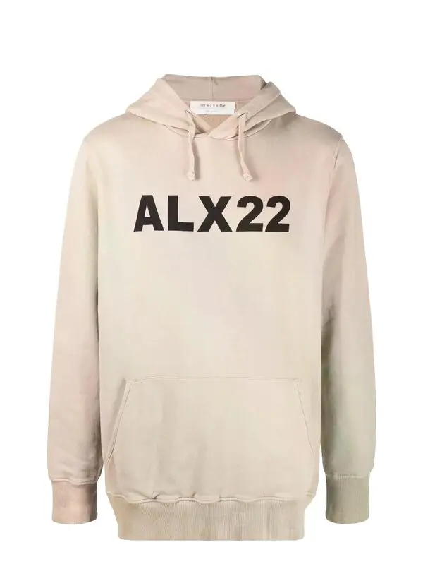 1017 Alyx 9sm Logo-print Hoodie - Neutrals