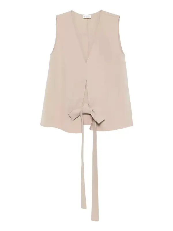 P.a.r.o.s.h Belted Sleeveless Top - Neutrals