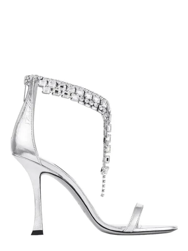 JIMMY CHOO Verity Crystal-embellished Sandals - Silver