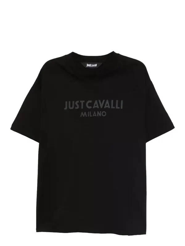 Just Cavalli Logo-print T-shirts - Black