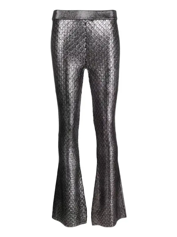 Rabanne High-waist Flared Trousers - Silver