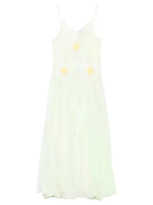 FORTE_FORTE Geometric-embroidered Maxi Dress - Green